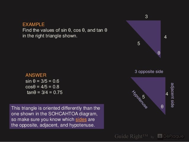7 use of pythagorean theorem cosine calculation for guide right
