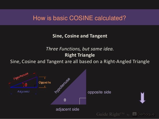 7 use of pythagorean theorem cosine calculation for guide right