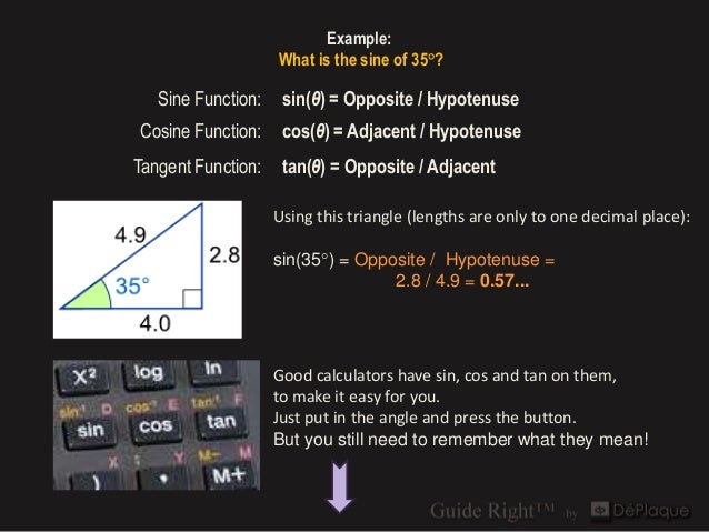 7 use of pythagorean theorem cosine calculation for guide right