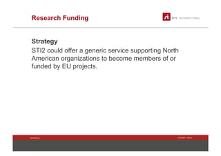 STI2 Board Meeting 2011 - US strategy | PPT