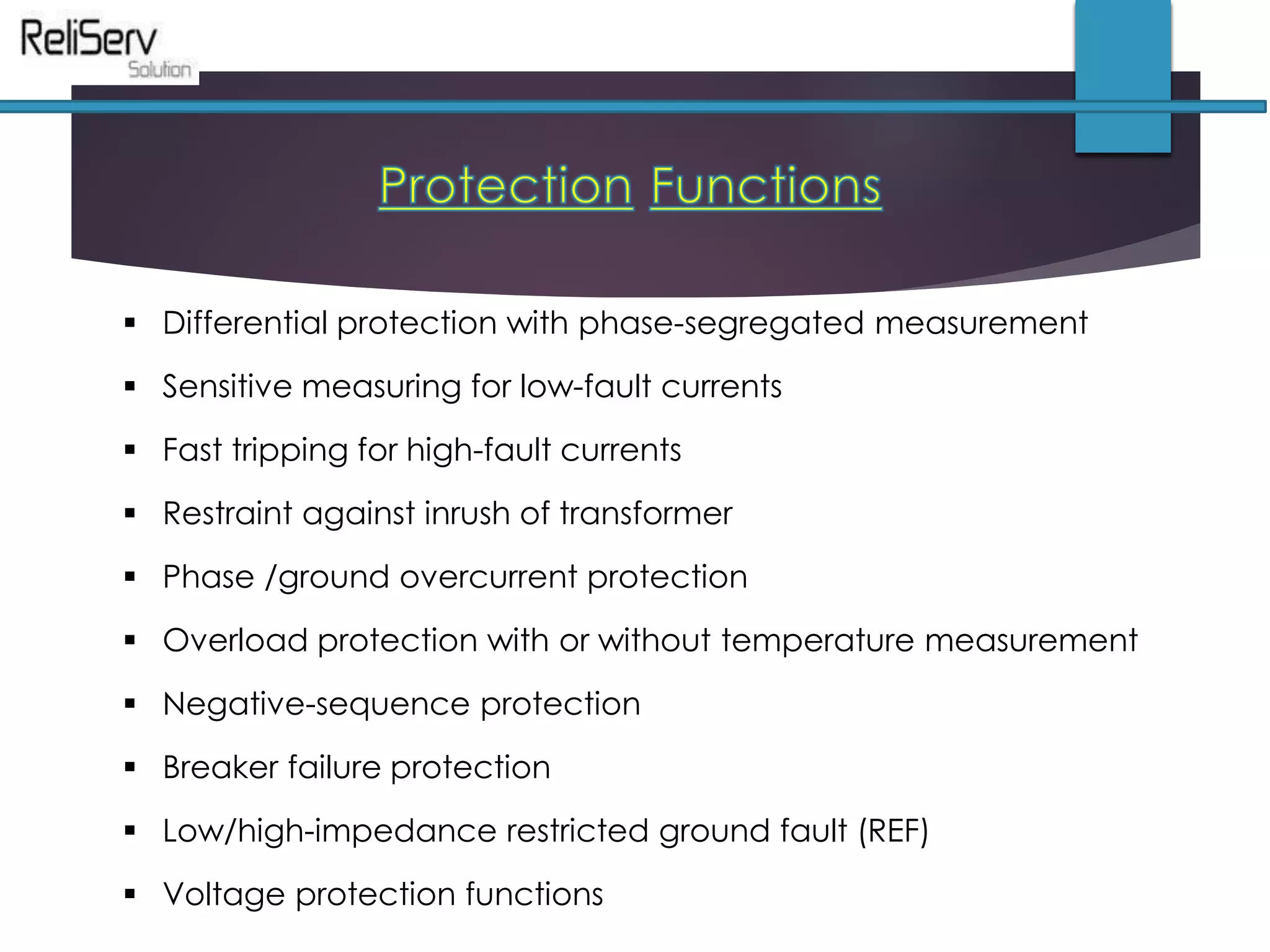 7UT63 Differential Protection Relay | PDF