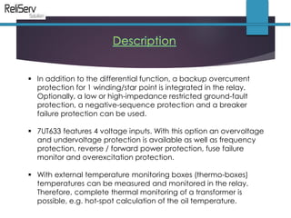 7UT63 Differential Protection Relay | PDF