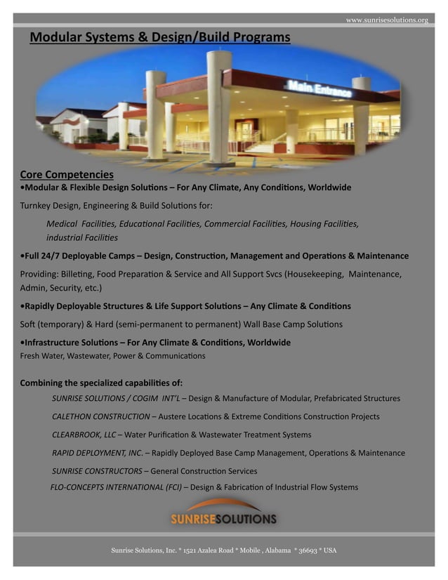 Sunrise Solutions Inc. | PDF