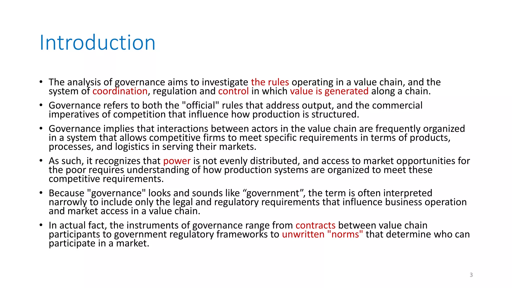 Value Chain Governance | PPTX