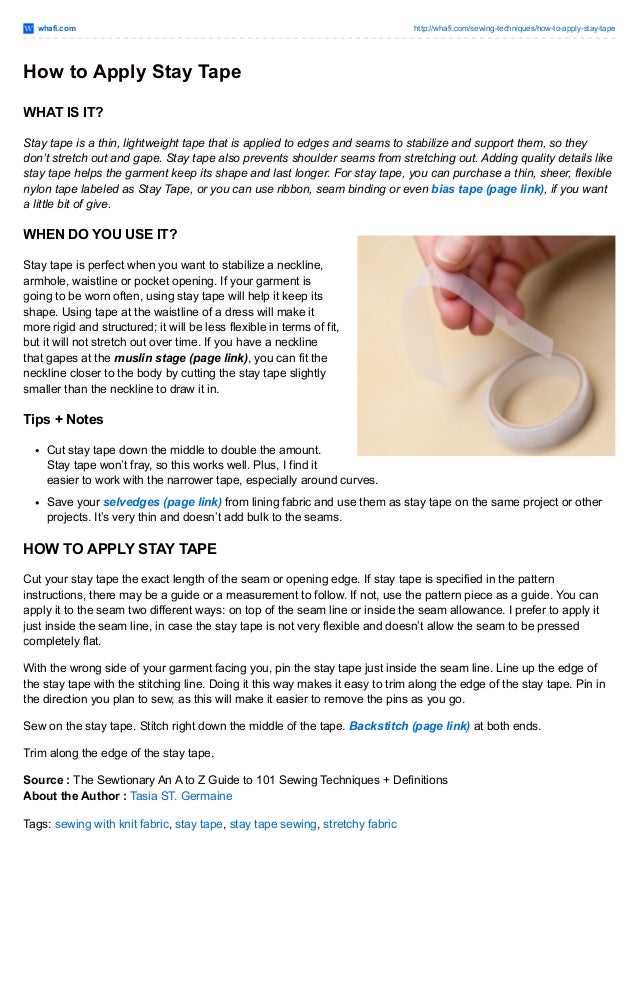 How To Apply Stay Tape How To Apply Stay Tape