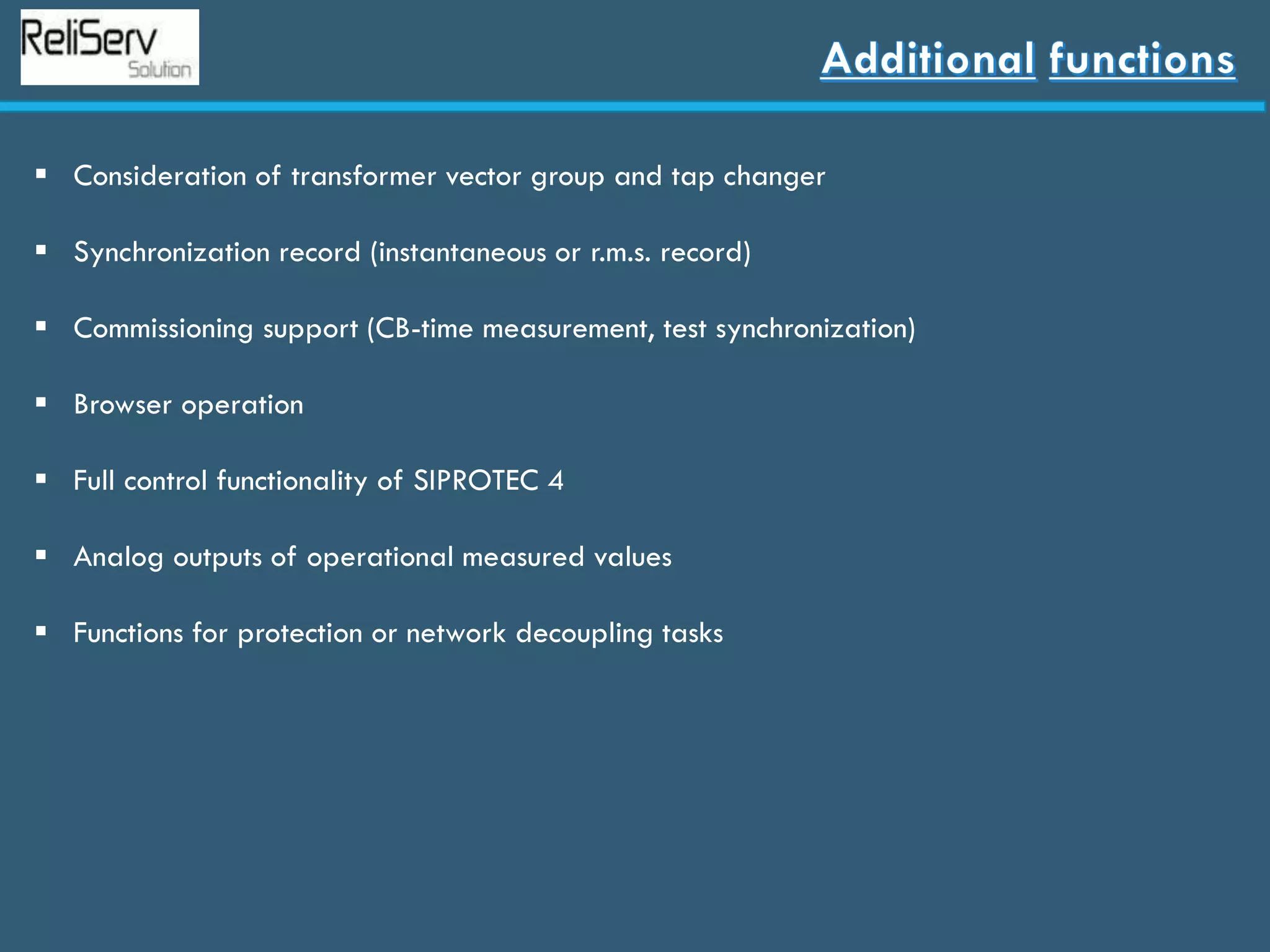7VE6 Multifunction Paralleling Device | PDF