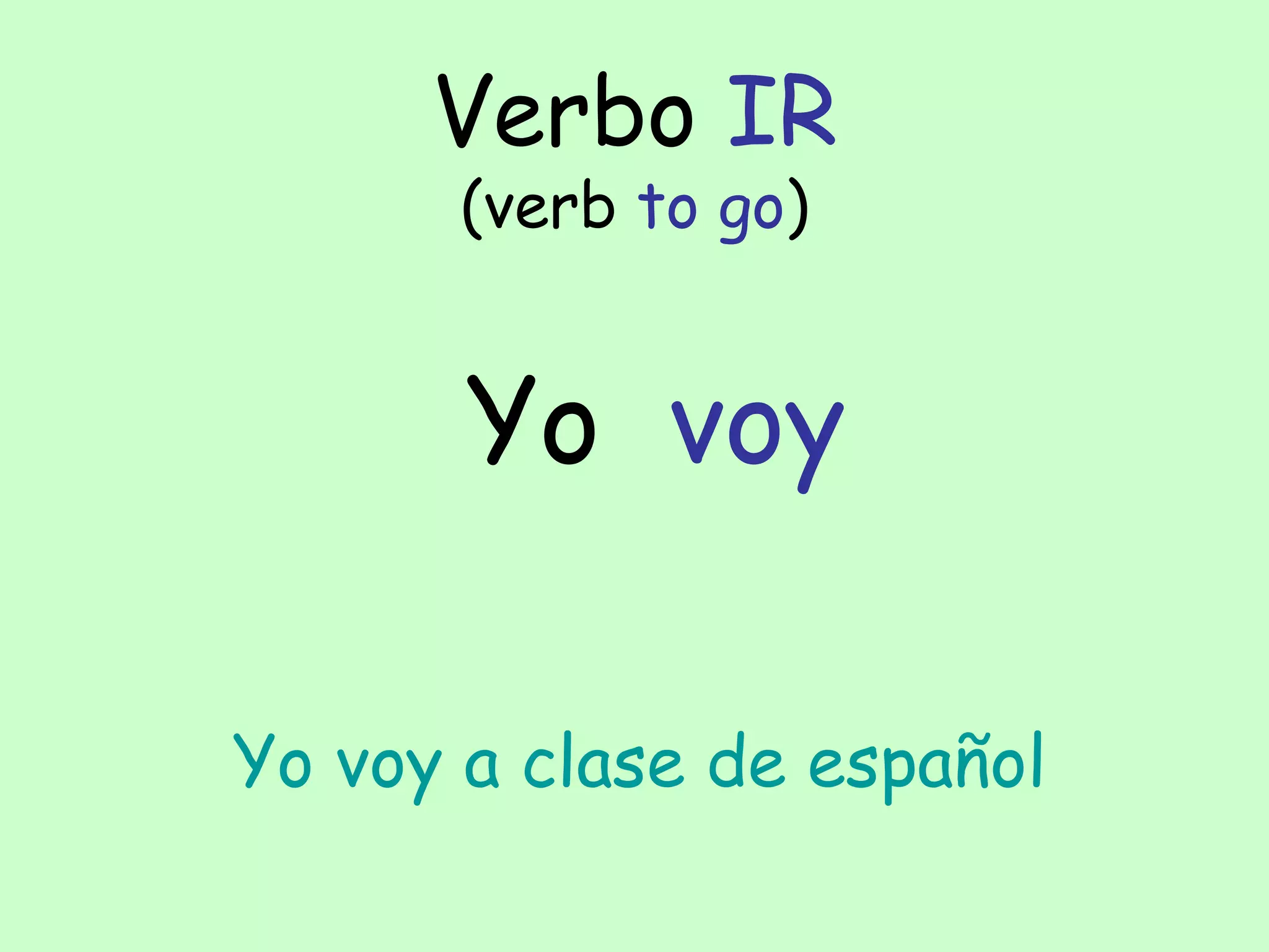7 verbo ir (to go) | PPT