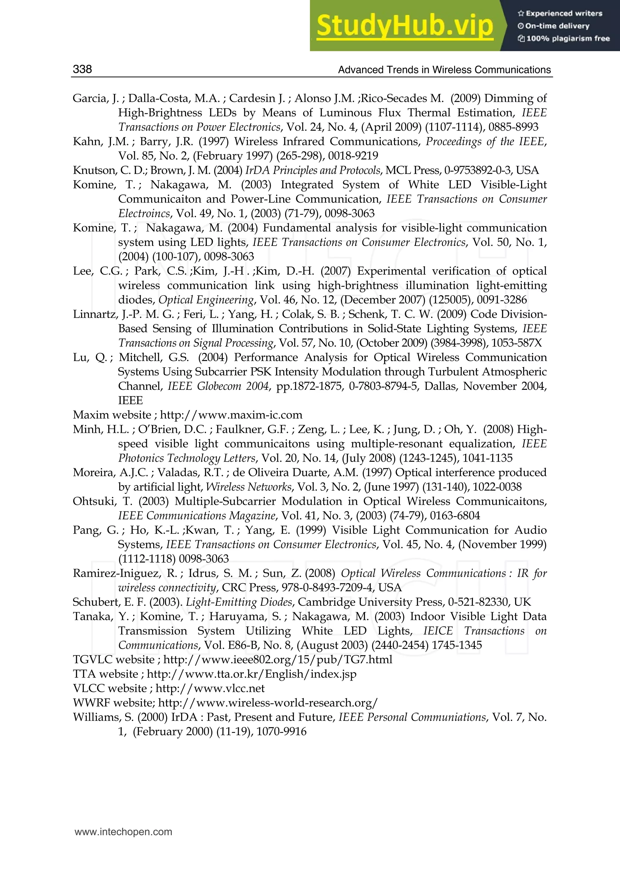 7 Visible Light Communication | PDF