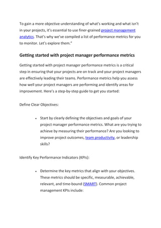 7 Vital Project Management Metrics - Slideshare.docx