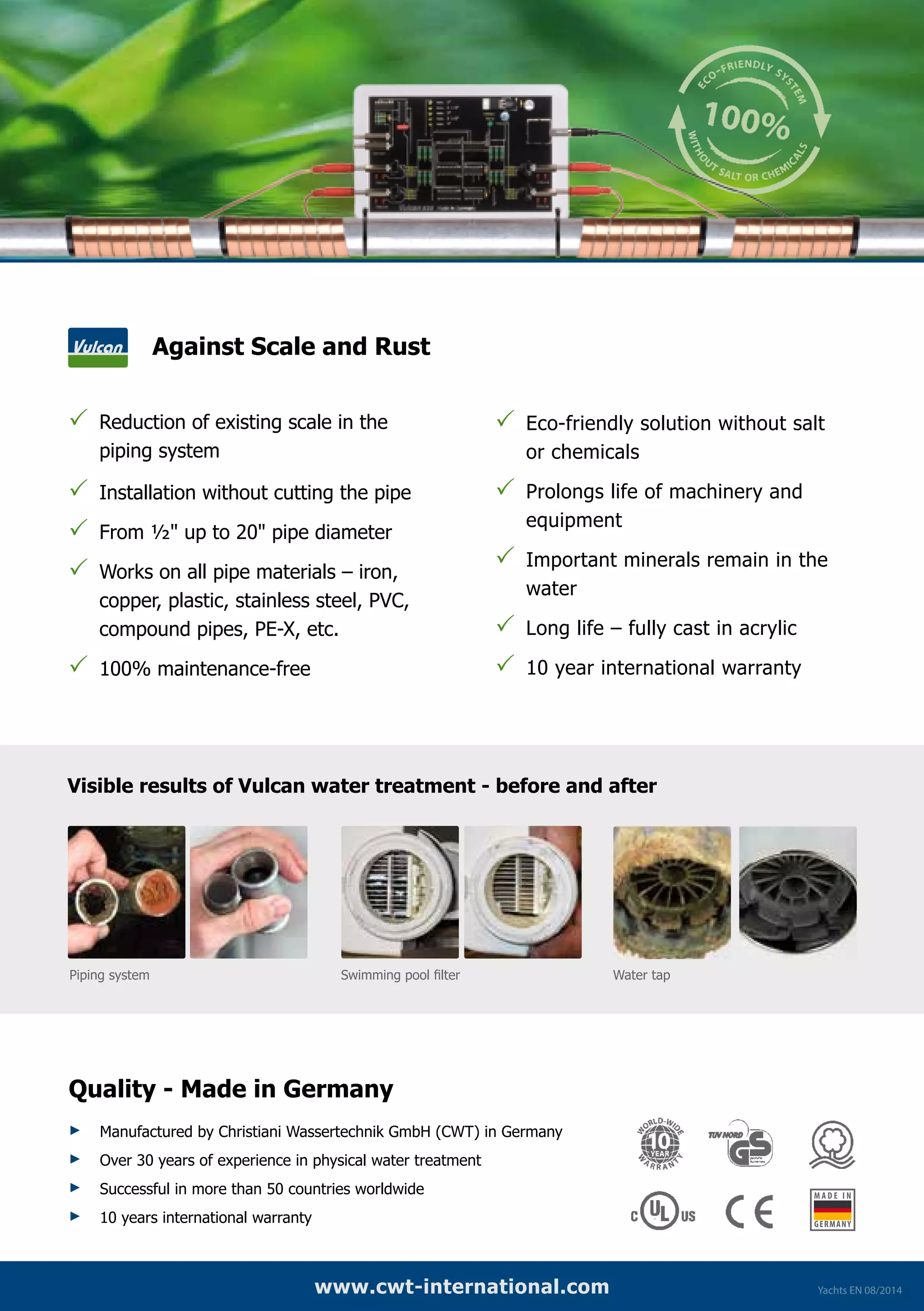 vulcan yachts Anti-scale system catalogue | PDF