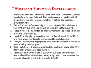 7 wastes of software development | PPT