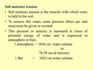7 Water movements in soil.pptxbxbbd dbdbdbndjjd | PPTX