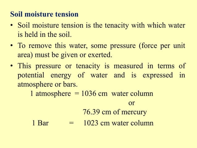 7 Water movements in soil.pptxbxbbd dbdbdbndjjd | PPTX | Chemistry ...