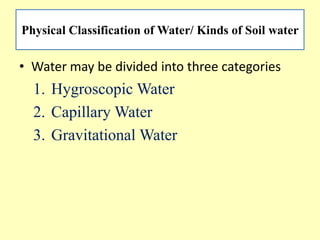 7 Water movements in soil.pptxbxbbd dbdbdbndjjd | PPTX