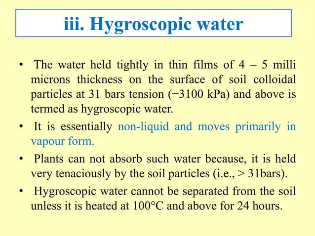7 Water movements in soil.pptxbxbbd dbdbdbndjjd | PPT