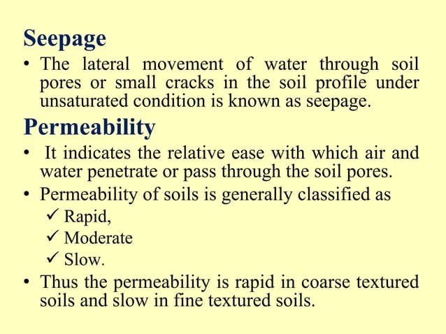 7 Water movements in soil.pptxbxbbd dbdbdbndjjd | PPTX | Chemistry ...