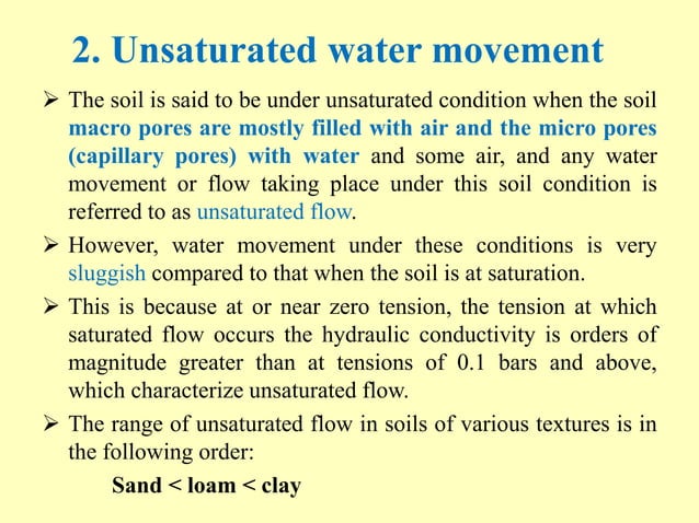 7 Water movements in soil.pptxbxbbd dbdbdbndjjd | PPTX | Chemistry ...