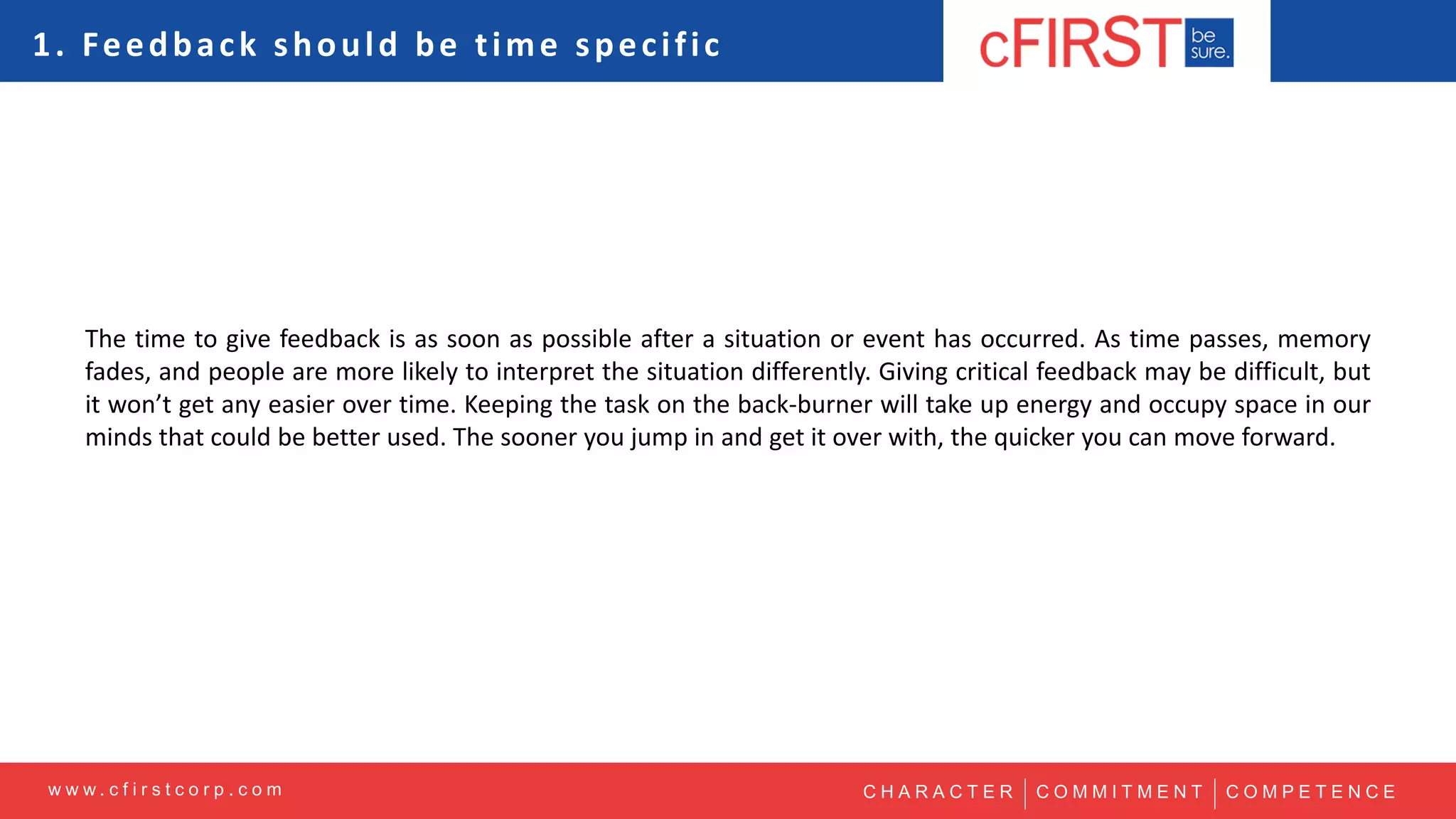 7 ways of giving impactful feedback to employees | PPTX