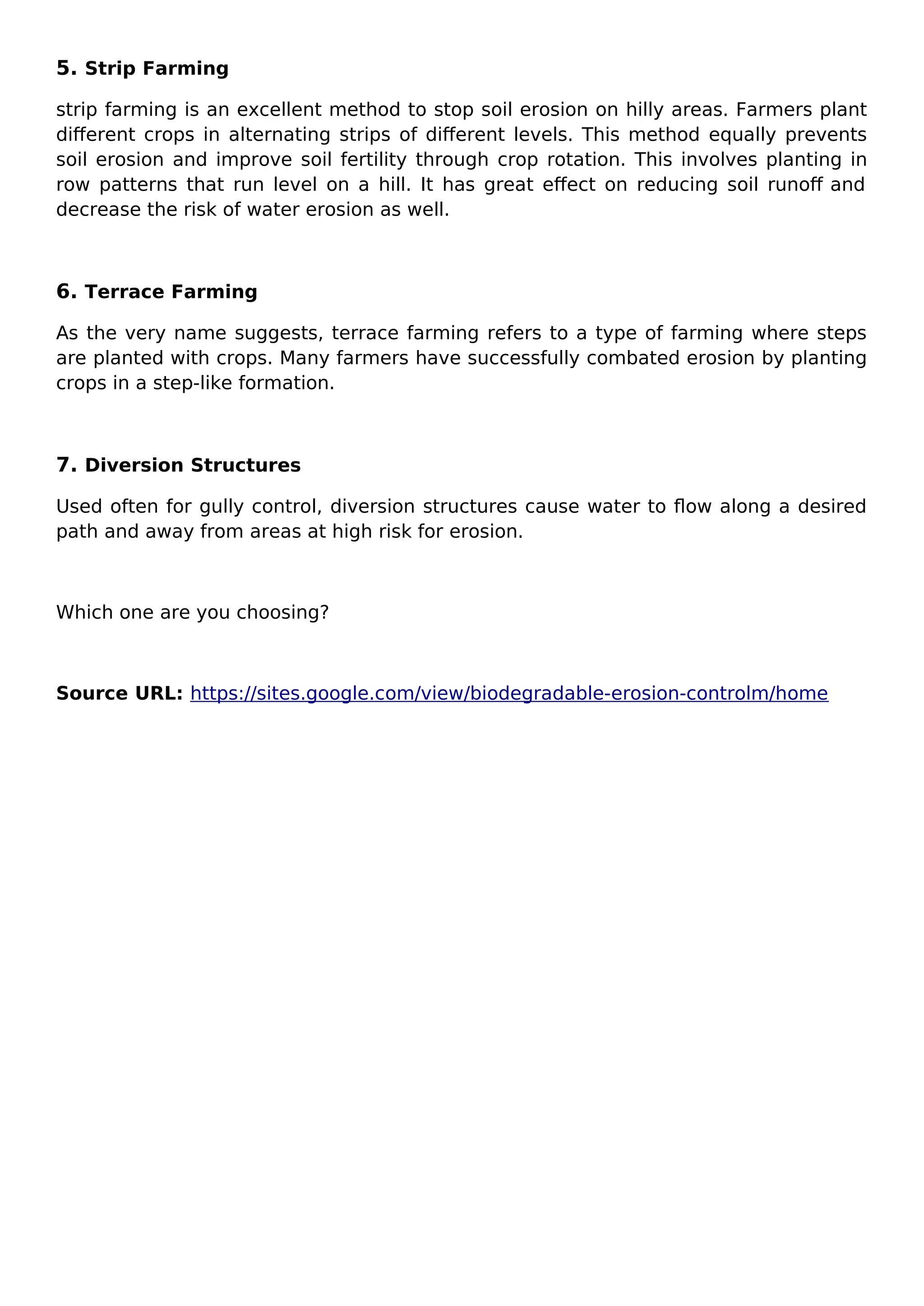 7 ways to control soil erosion | PDF