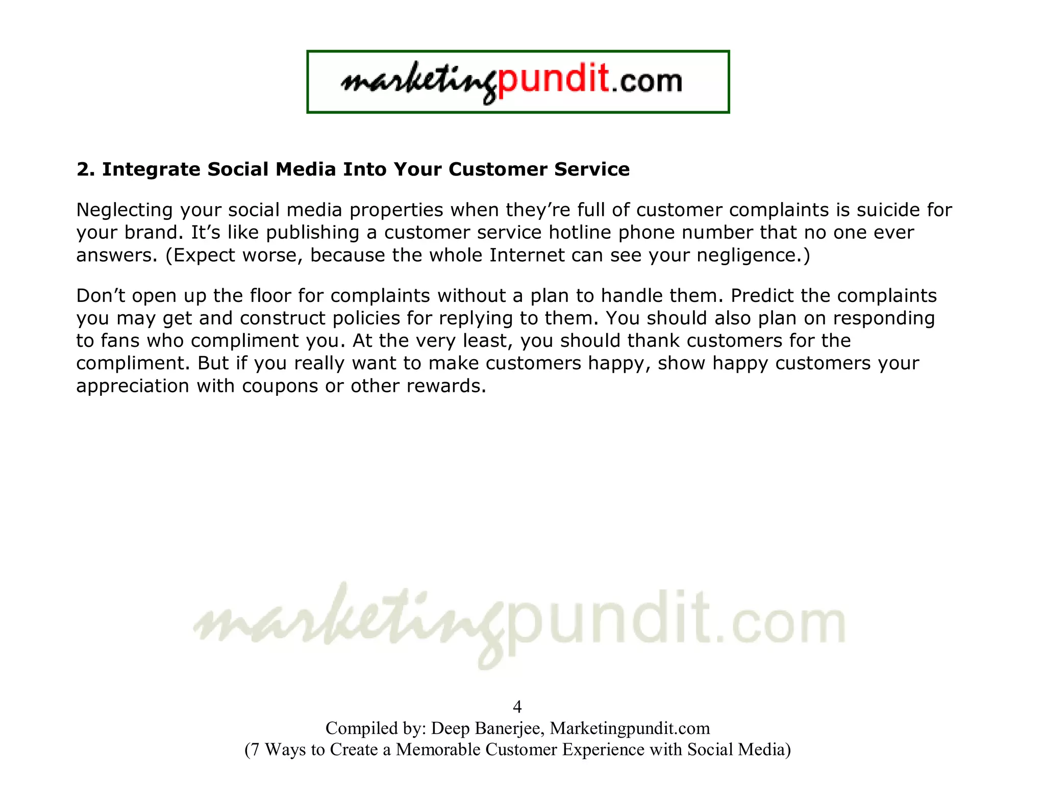 7 ways to create memorable customer experience with social media mp | PPT