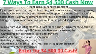 7 Ways To Earn $4,500 Cash Now | PDF