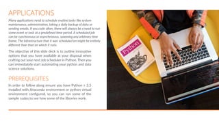 7 ways to execute scheduled jobs with python | PPT