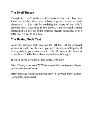 7 ways to find out gender of baby from an early sonogram! | PDF ...