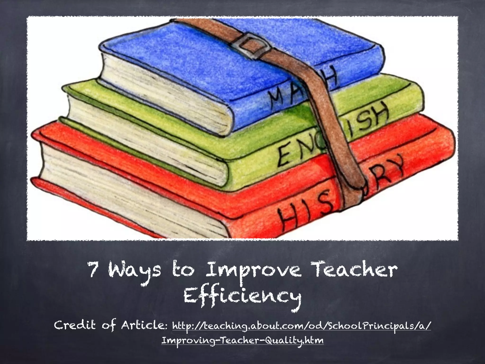 7 Ways To Improve Teacher Efficiency | Troy Snyder | PPT