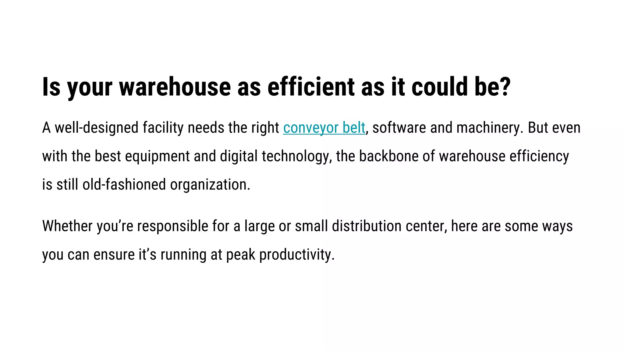7 Ways to Improve Warehouse Efficiency | PPTX