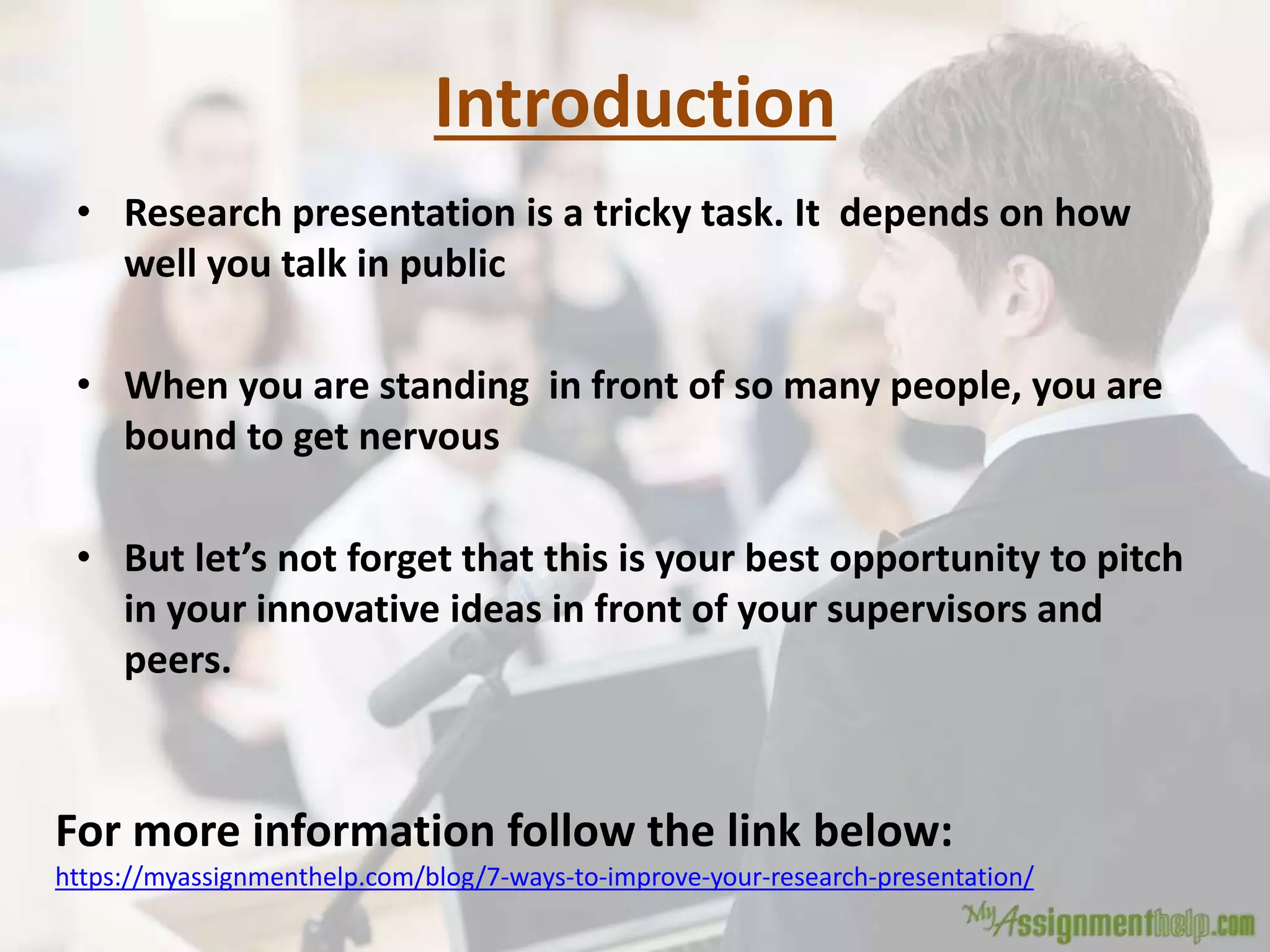 7 Ways to Improve your Research Presentation | PPT