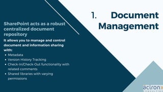 7 Ways to Increase Productivity with Microsoft SharePoint | PDF