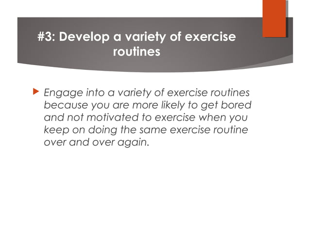 7 ways to motivate yourself to exercise | PPT