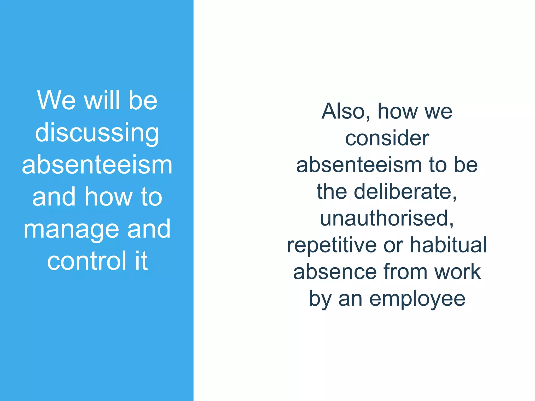 7 ways to reduce staff absence | PPTX