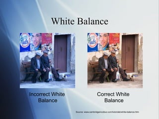 Session 7 White Balance (Basic Photography Class) | PDF