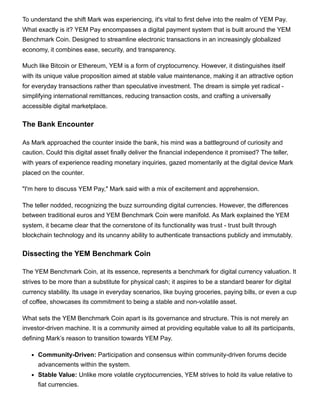 YEM Pay: A European man in a bank paying with YEM | PDF