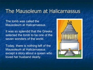 7wonders Mausoleum | PPT