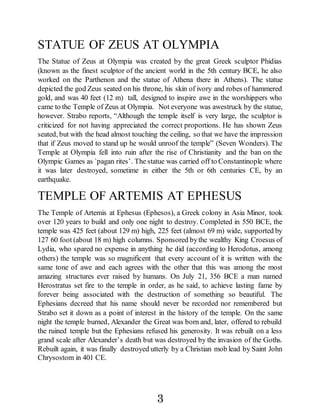 7 wonders of the world Report | DOCX