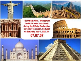 7 wonders in the world | PDF