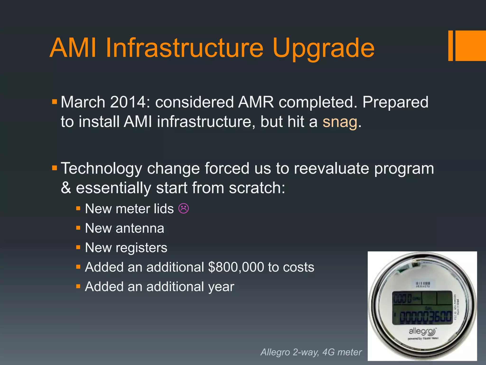 Advanced Metering Infrastructure (AMI) - Utility Implementation and Customer Engagement ...