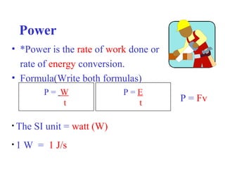 7workenergyandpower 110721232912-phpapp01[1] | PPT | Physics | Science