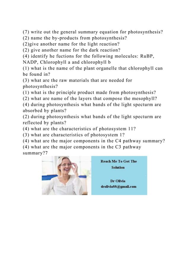 7 Write Out The General Summary Equation For Photosynthesis 2 docx 7-write-out-the-general-summary-equation-for-photosynthesis-2-docx