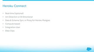 Tour of Heroku + Salesforce Integration Methods | PPT