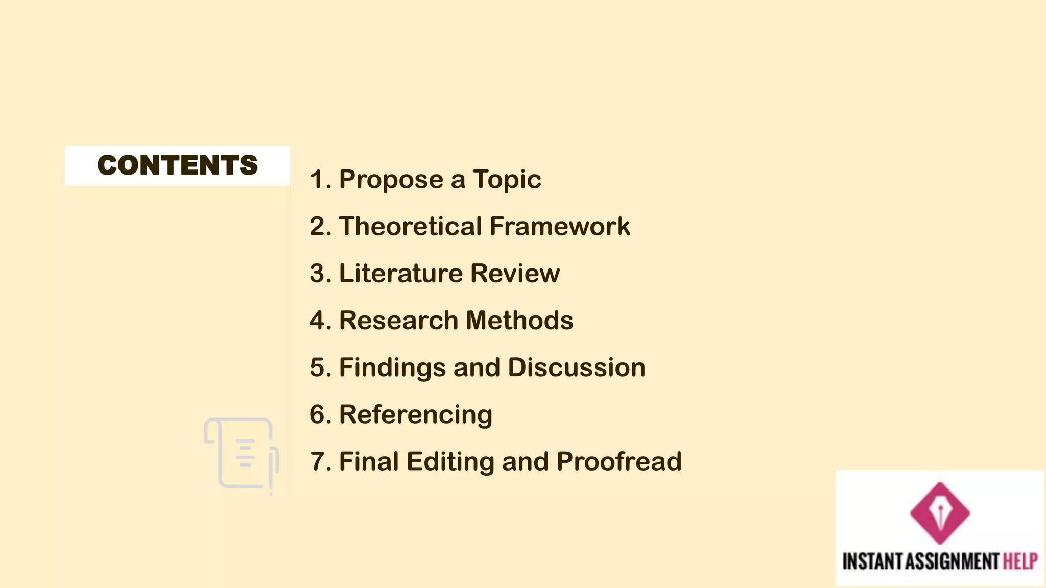 7 x7 formula of dissertation writing | PPT