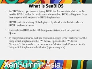 PV-Drivers for SeaBIOS using Upstream Qemu | PPTX