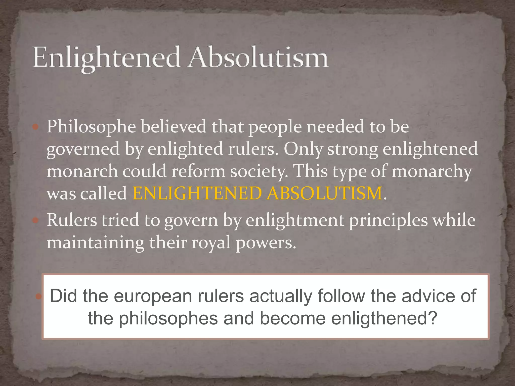 Enlightened Absolutism and 7 years War | PPTX | Death, Injury, or ...