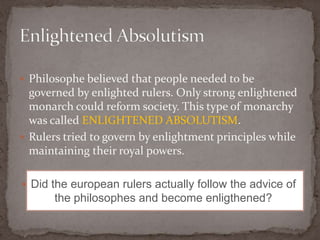 Enlightened Absolutism and 7 years War | PPTX | Death, Injury, or ...