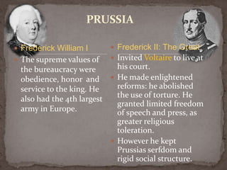 Enlightened Absolutism and 7 years War | PPTX | Death, Injury, or ...