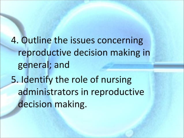 Reproductive Decision Making