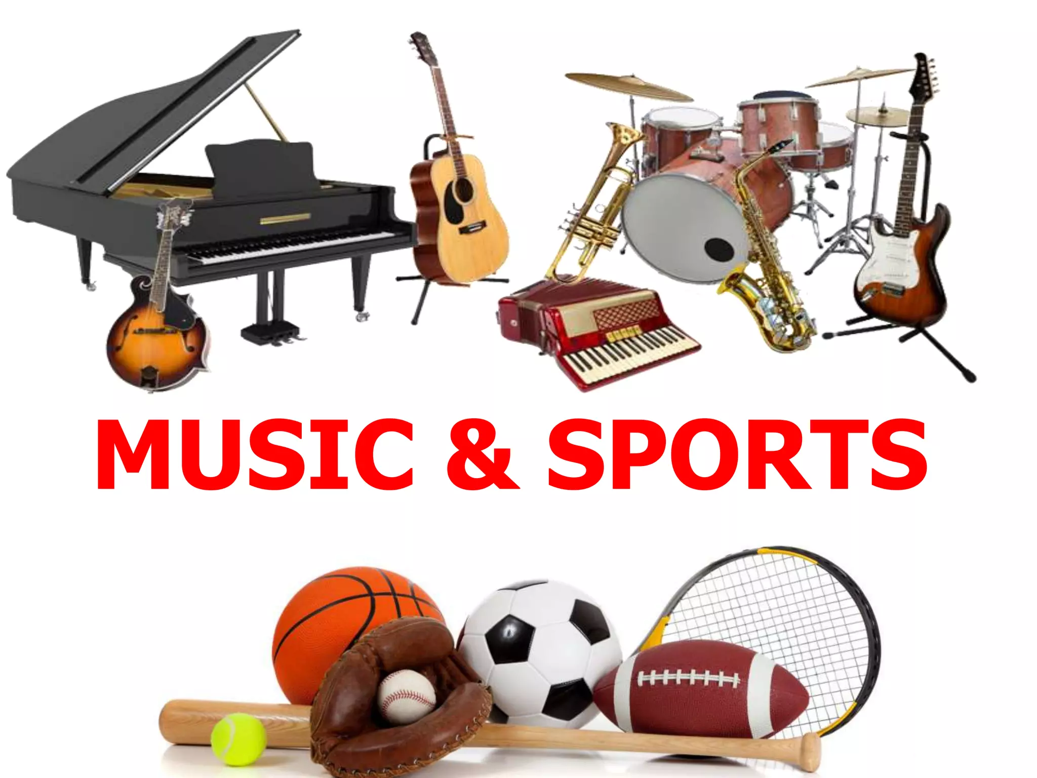 MUSIC AND SPORTS VOCABULARY- THIRD PERSON DOES- DOESN'T | PPTX