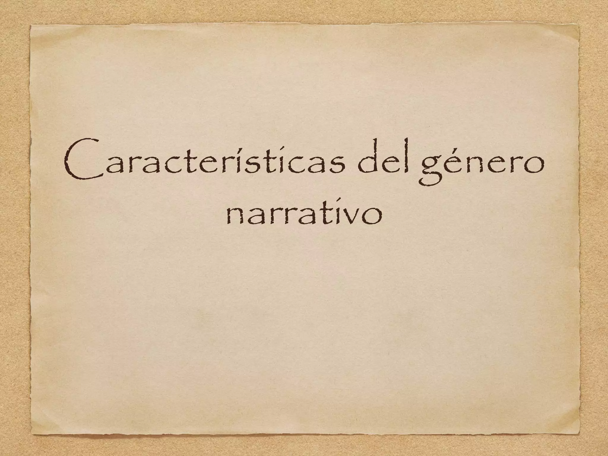 El genero narrativo | PPTX